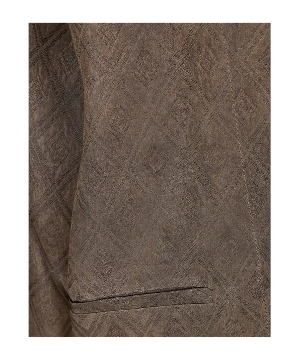 UMA WANG Long-sleeved Diamond Jacquard Cardigan