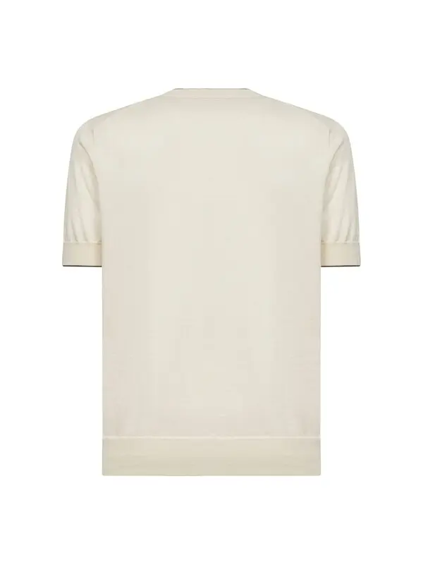 Brunello Cucinelli Short Sleeved Ribbed Jumper