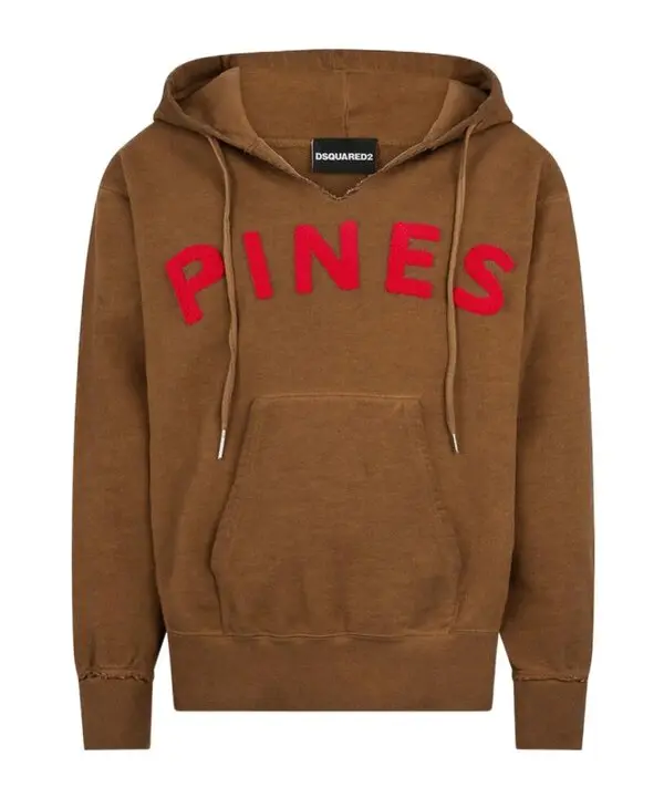 Dsquared2 Pines Logo Hooded Sweatshirt - Brown