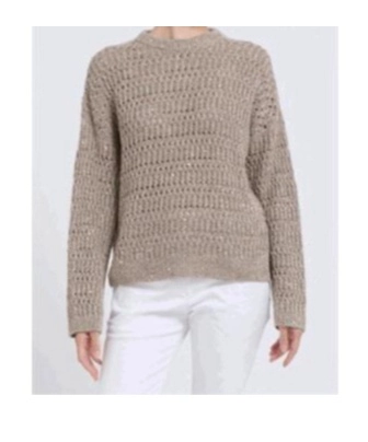 Brunello Cucinelli Crochet Crewneck Jumper - Beige