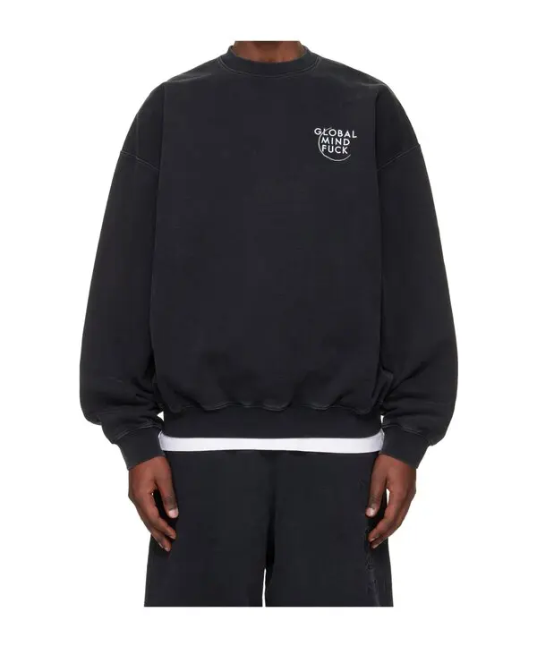 Vetements Global Mf' Long-sleeve Crew Neck Sweatshirt