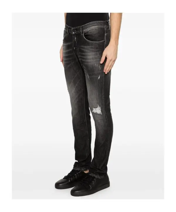 DONDUP Distressed Belt Loops Jeans - Black
