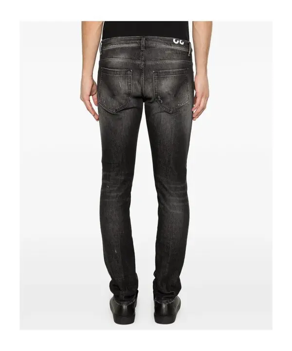 DONDUP Distressed Belt Loops Jeans - Black