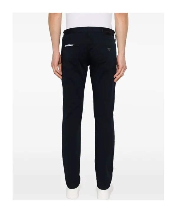 Emporio Armani Logo Plaque Trousers - Blue