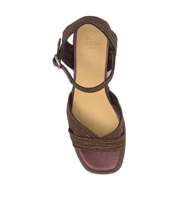 CastaÑer Braided Block Heel Sandals