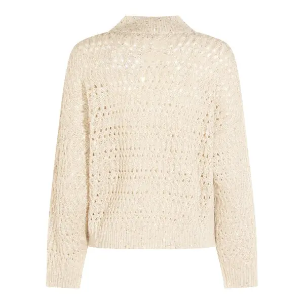 Brunello Cucinelli Long Sleeve Zipped Cardigan - Beige