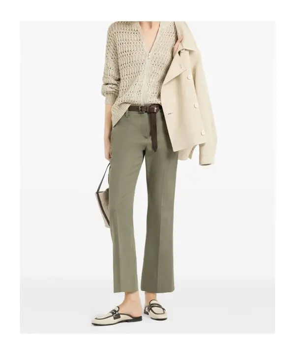 Brunello Cucinelli Long Sleeve Zipped Cardigan - Beige