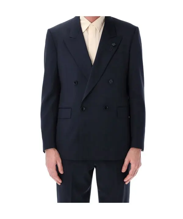 LARDINI Soirée Double-breasted Blazer - Black
