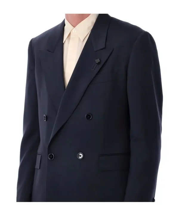 LARDINI Soirée Double-breasted Blazer - Black