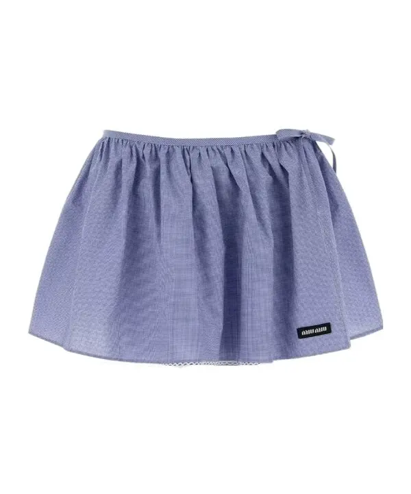 Miu Miu Logo Patch Mini Skirt