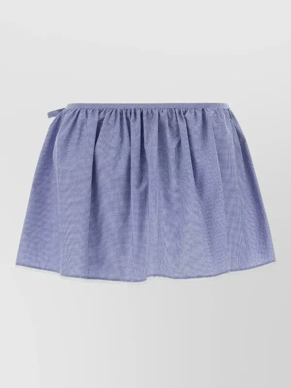 Miu Miu Logo Patch Mini Skirt