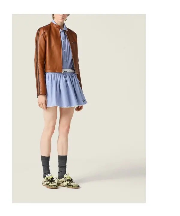 Miu Miu Logo Patch Mini Skirt
