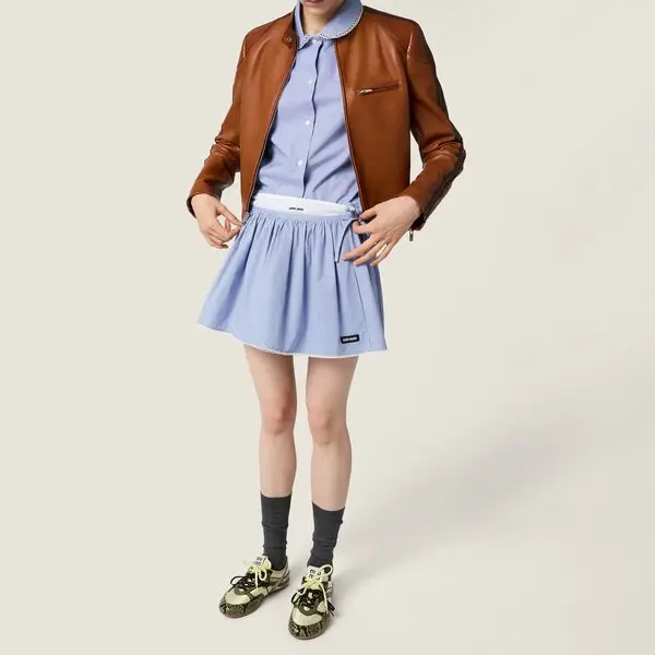 Miu Miu Logo Patch Mini Skirt