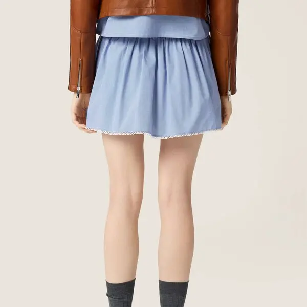 Miu Miu Logo Patch Mini Skirt