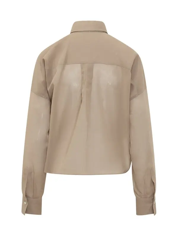 Brunello Cucinelli Long-sleeved Taffeta Shirt - Brown