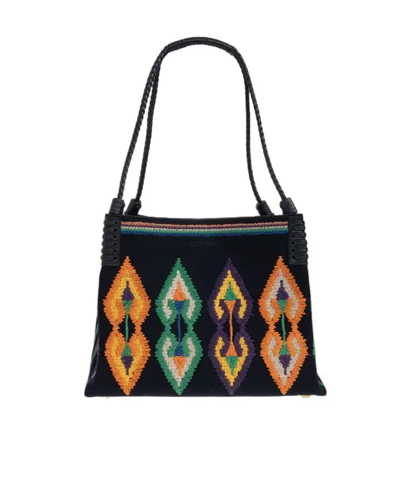 Etro Libra Patterned Shoulder Bag - Black