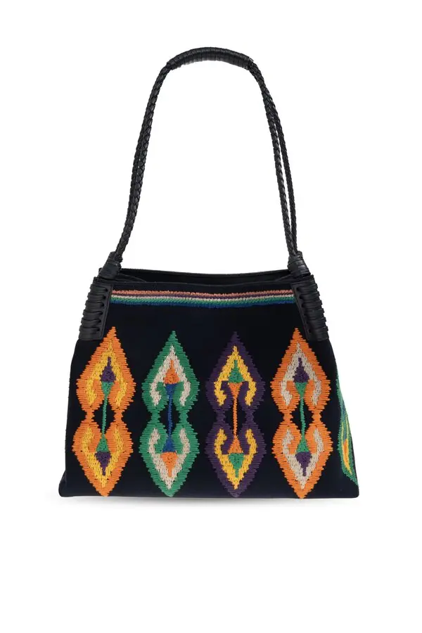 Etro Libra Patterned Shoulder Bag - Black