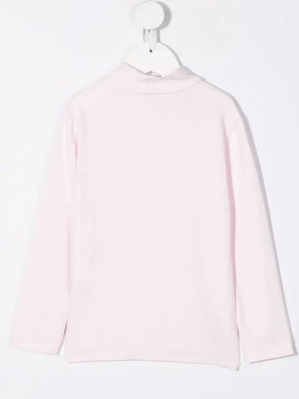 Monnalisa Logo-print Mock Neck Sweatshirt - White