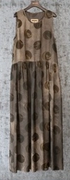 UMA WANG Sleeveless Round Neck Maxi Dress - Brown