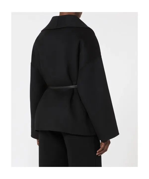 Max Mara Shawl Collar Belted Coat - Black