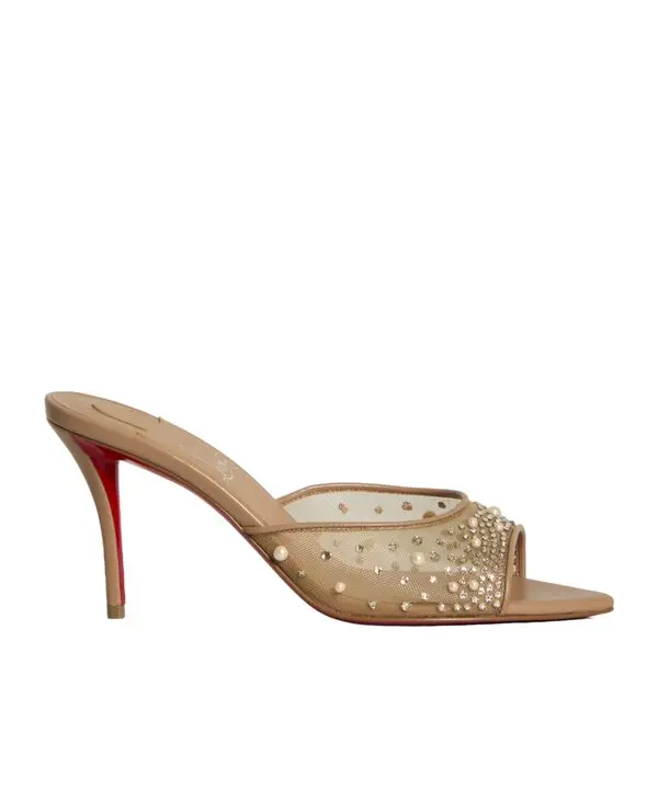 CHRISTIAN LOUBOUTIN Miss Z Slip-on Mules With Embellishments