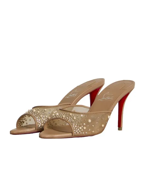 CHRISTIAN LOUBOUTIN Miss Z Slip-on Mules With Embellishments