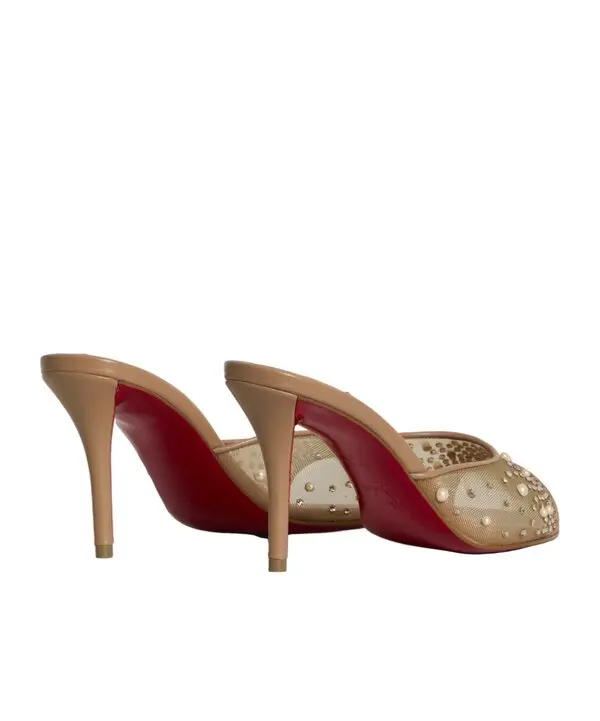 CHRISTIAN LOUBOUTIN Miss Z Slip-on Mules With Embellishments