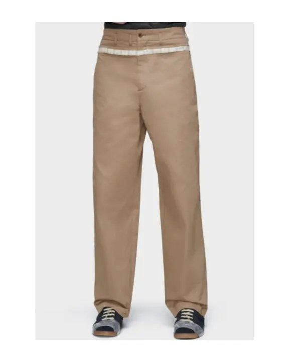 MAISON MARGIELA Waxed Cotton Wide-leg Trousers - Camel