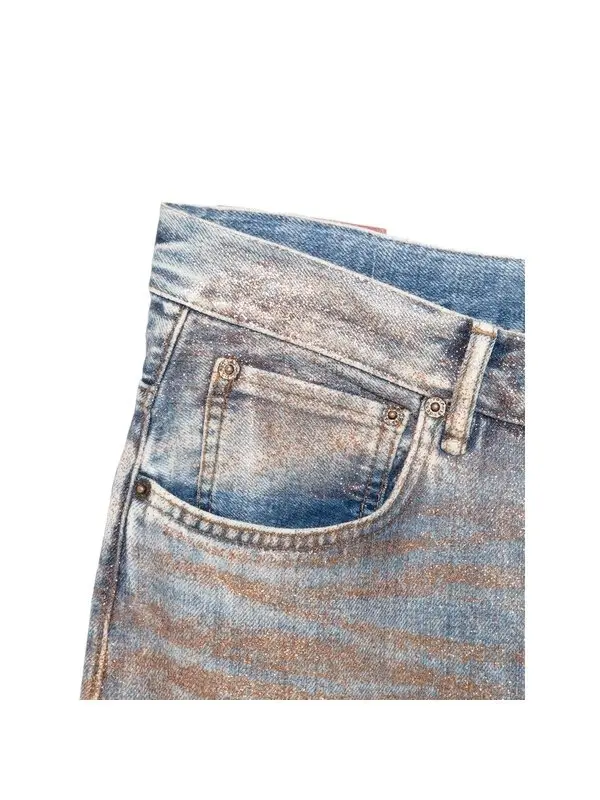 Acne Studios Relaxed Fit Denim Shorts With Belt Loops - No