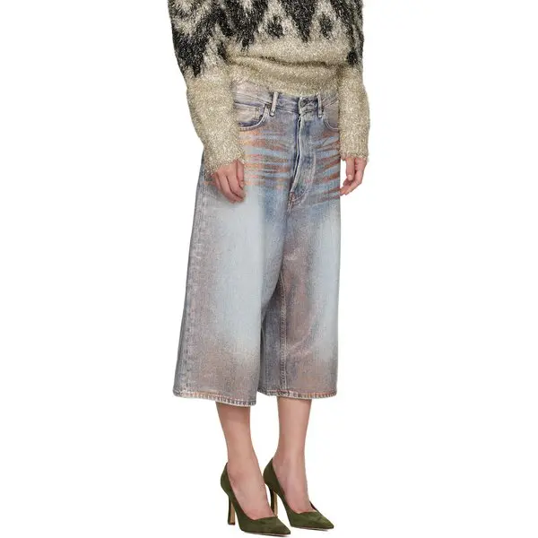 Acne Studios Relaxed Fit Denim Shorts With Belt Loops - No