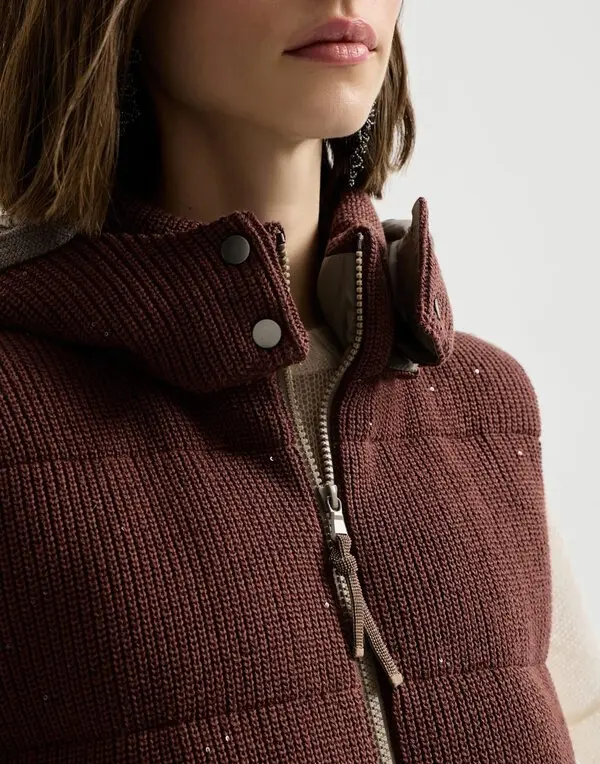 Brunello Cucinelli Hooded Down Vest - Red
