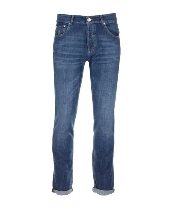 Brunello Cucinelli Dark Wash Straight-leg Jeans