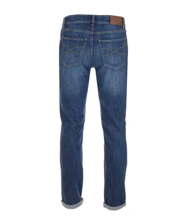 Brunello Cucinelli Dark Wash Straight-leg Jeans