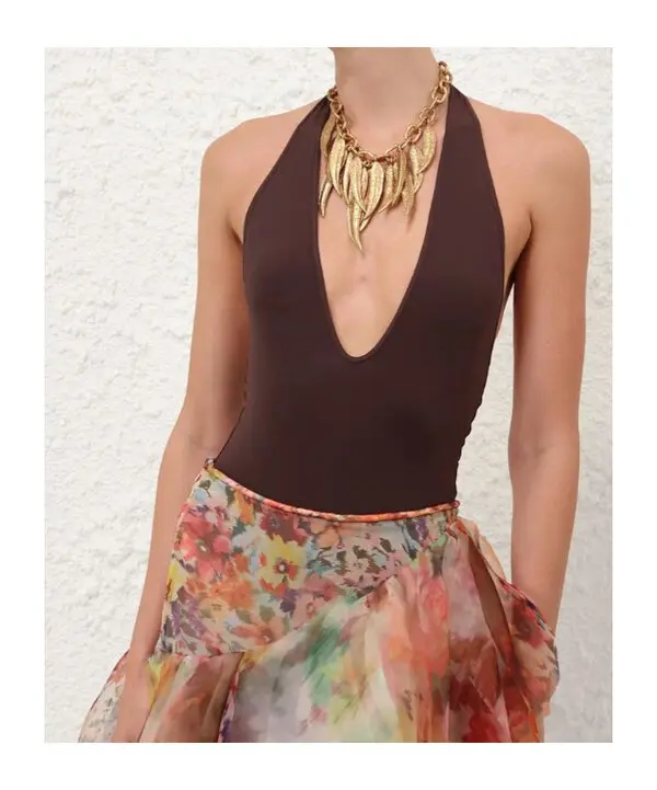 Zimmermann Luna Halterneck Bodysuit - No