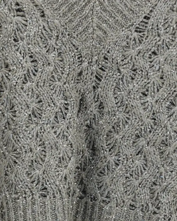 Brunello Cucinelli V-neck Cable Knit Vest With Embellishments