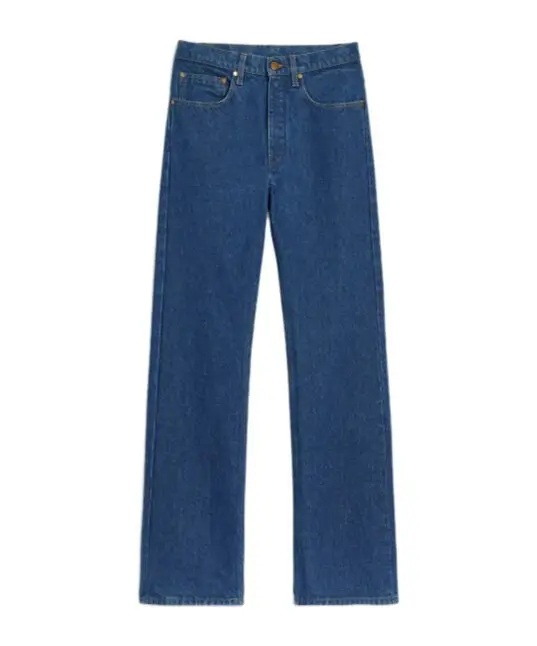 JIL SANDER Flared Denim Trousers - Medium Denim Blue