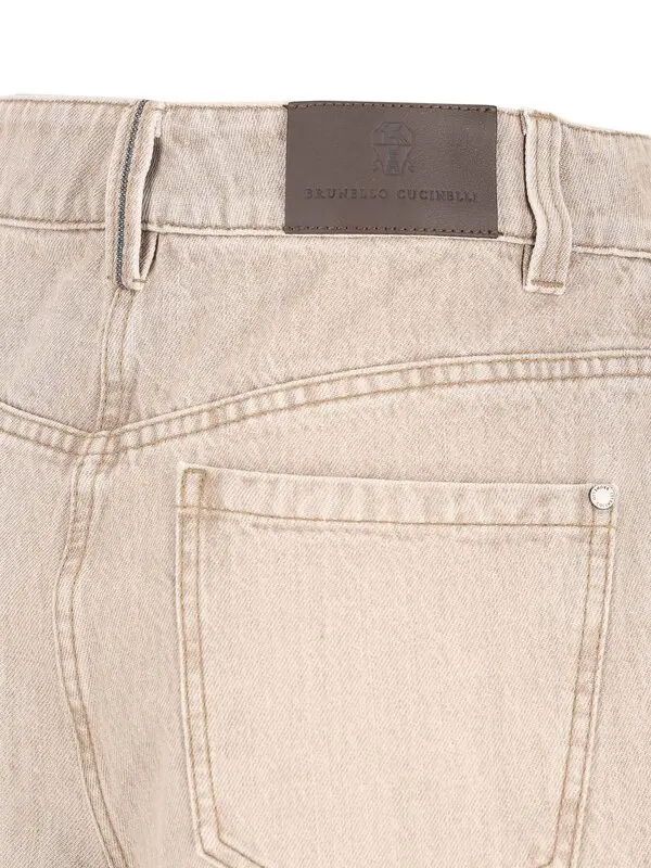 Brunello Cucinelli Mid-waisted Wide-leg Jeans - Light Brown