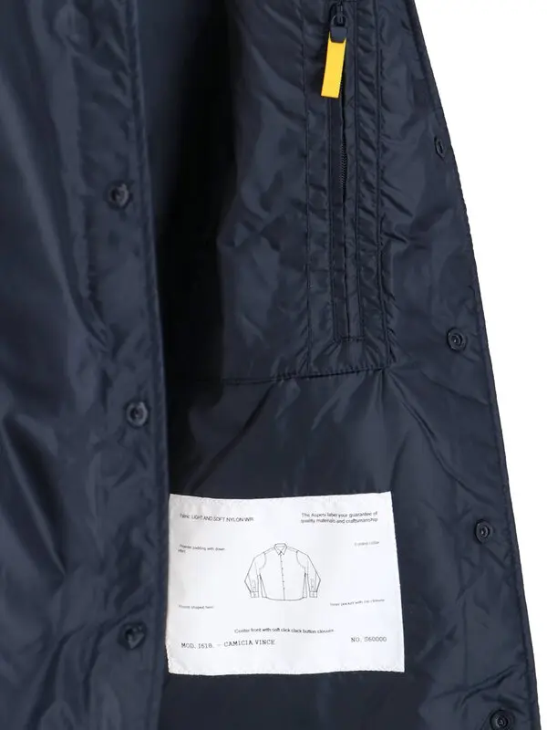 Aspesi Long Sleeve Shirt Jacket - Blue