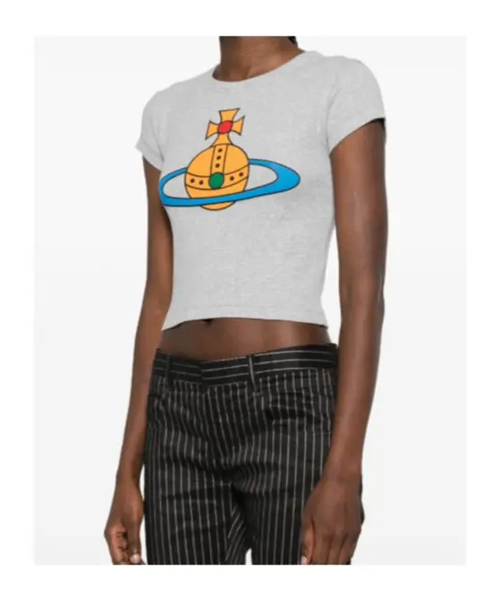 VIVIENNE WESTWOOD Orb Print Ribbed T-shirt
