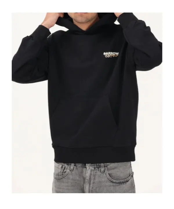BARROW Teddy Bear Printed Hoodie - Black