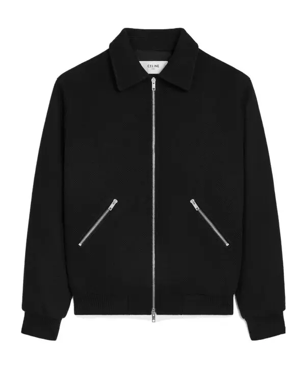 Celine Textured Wool Zip Jacket