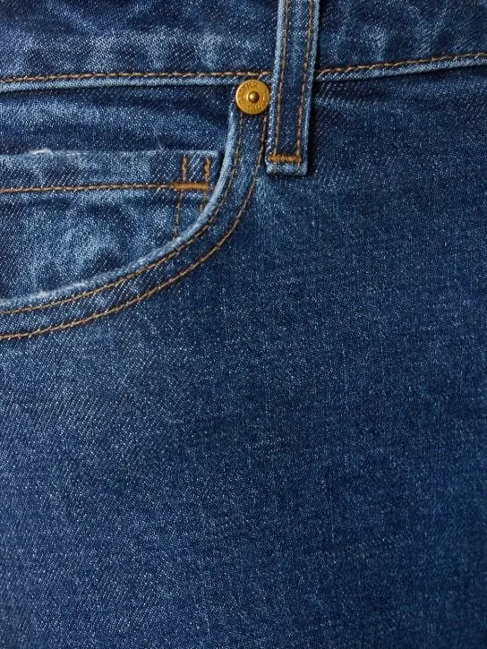Khaite Danielle High Rise Straight Jeans - Blue