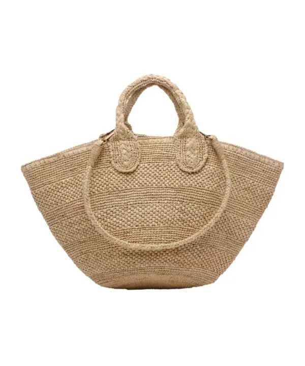 IBELIV Woven Tote Bag With Strap Detail