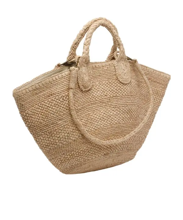 IBELIV Woven Tote Bag With Strap Detail