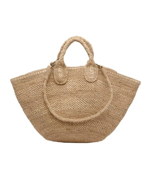 IBELIV Woven Tote Bag With Strap Detail