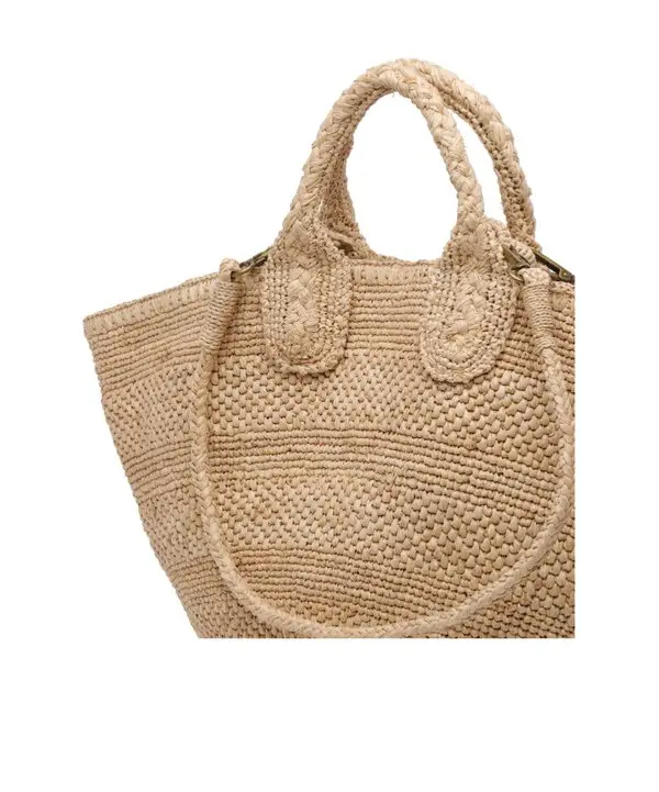IBELIV Woven Tote Bag With Strap Detail