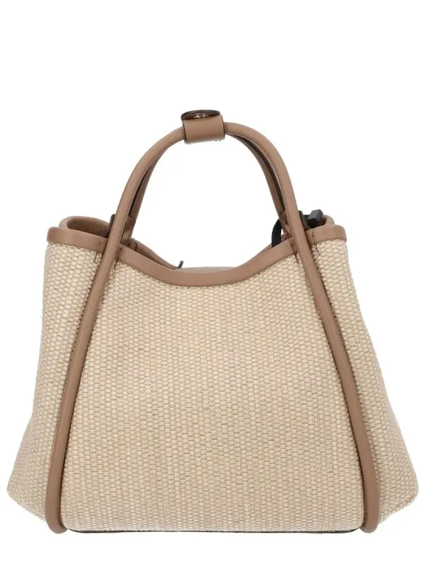 Max Mara Logo Detail Tote Bag - Beige