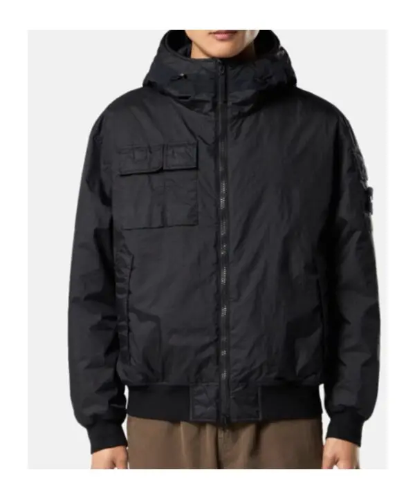 Stone Island Zip-up Padded Hooded Jacket