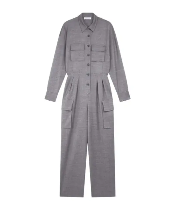 THE FRANKIE SHOP Linda Jumpsuit Grey Melange - Gray