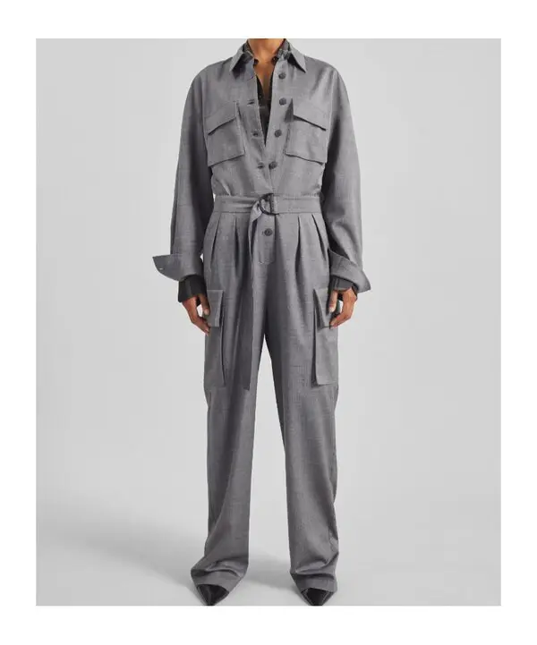 THE FRANKIE SHOP Linda Jumpsuit Grey Melange